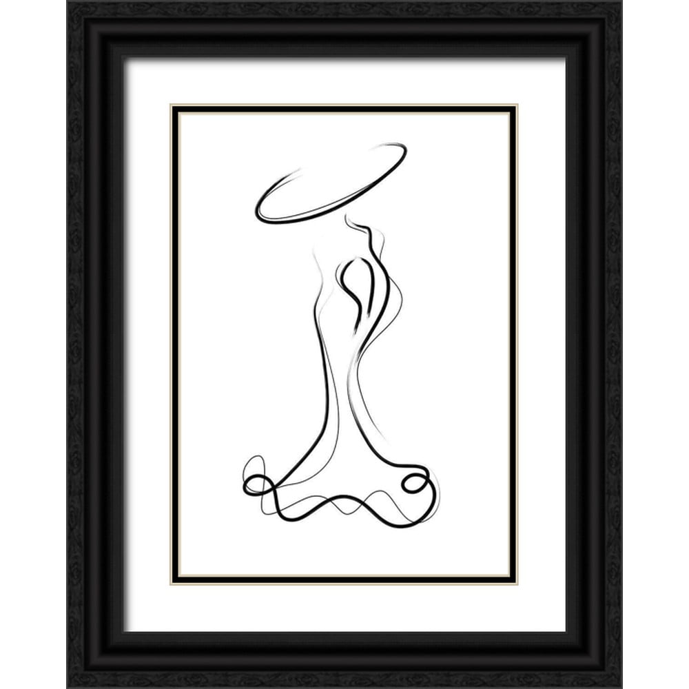 Ratcliffe, Tiffany 14x18 Black Ornate Wood Framed with Double Matting Museum Art Print Titled ...