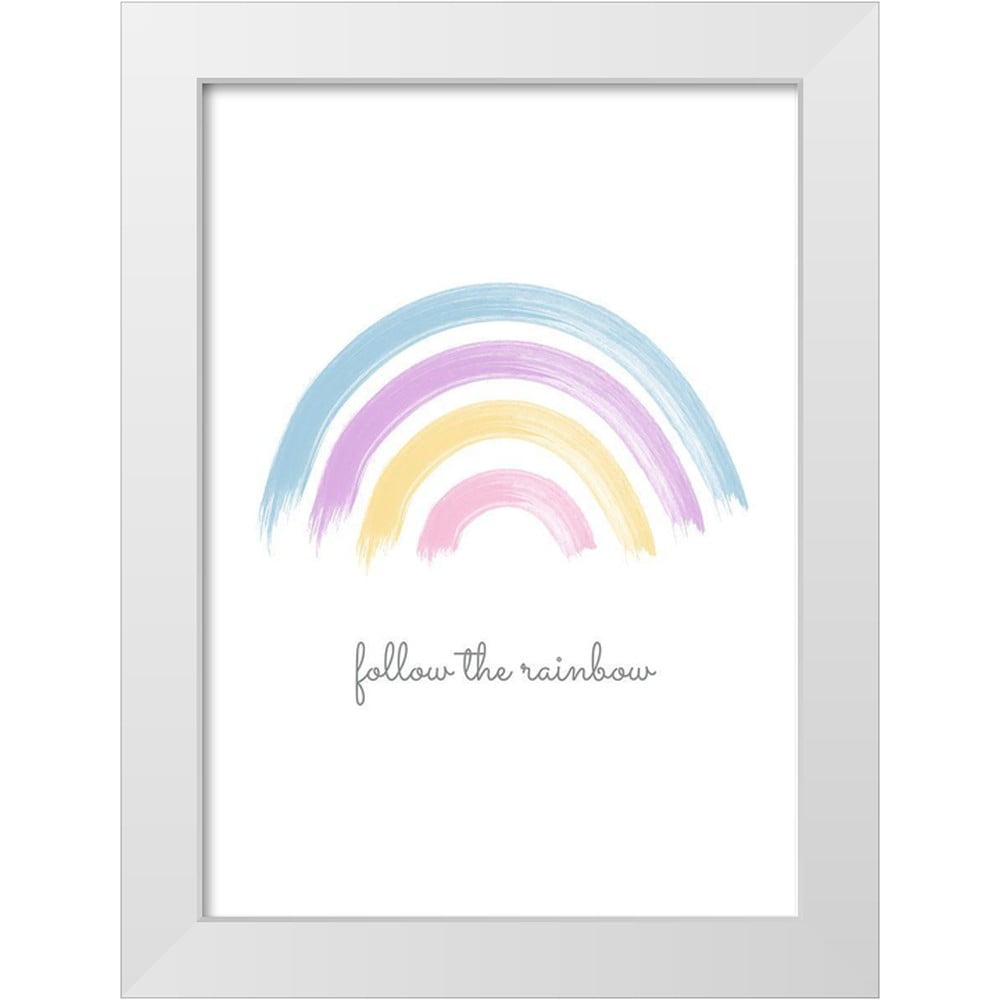 Ratcliffe, Tiffany 14x18 White Modern Wood Framed Museum Art Print Titled - Follow the Rainbow ...