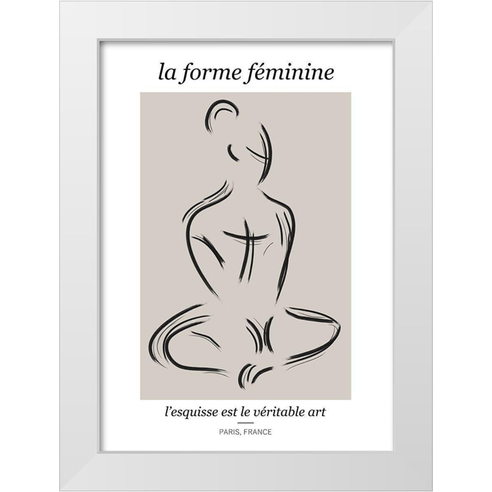 Ratcliffe, Tiffany 14x18 White Modern Wood Framed Museum Art Print Titled - Forme Feminine ...