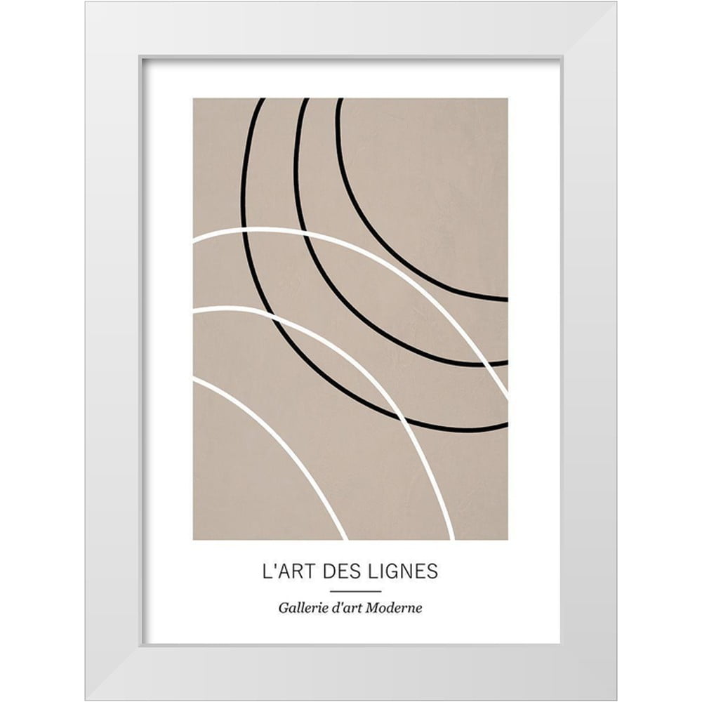 Ratcliffe, Tiffany 14x18 White Modern Wood Framed Museum Art Print Titled - Lignes - Walmart.com
