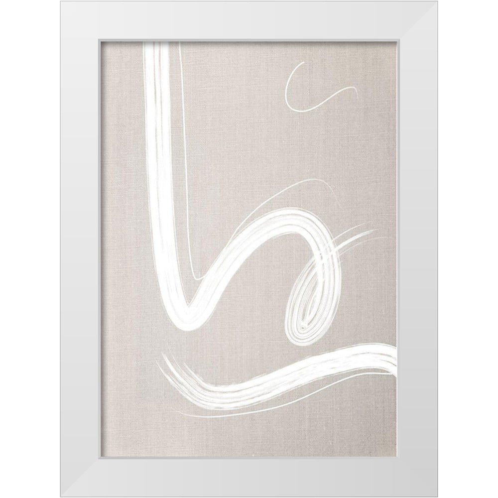 Ratcliffe, Tiffany 14x18 White Modern Wood Framed Museum Art Print Titled - Linen Lines No.1 ...