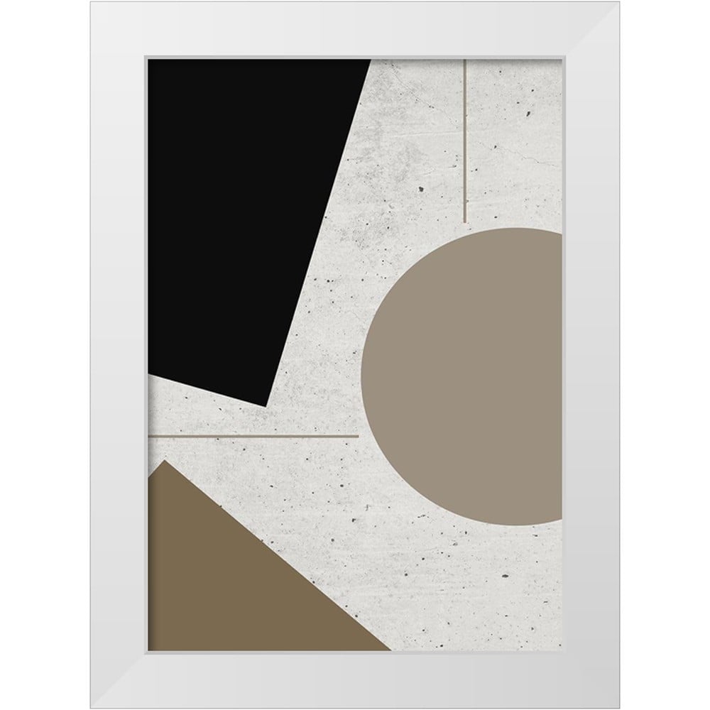 Ratcliffe, Tiffany 24x32 White Modern Wood Framed Museum Art Print Titled - Concrete Shapes No.1 ...