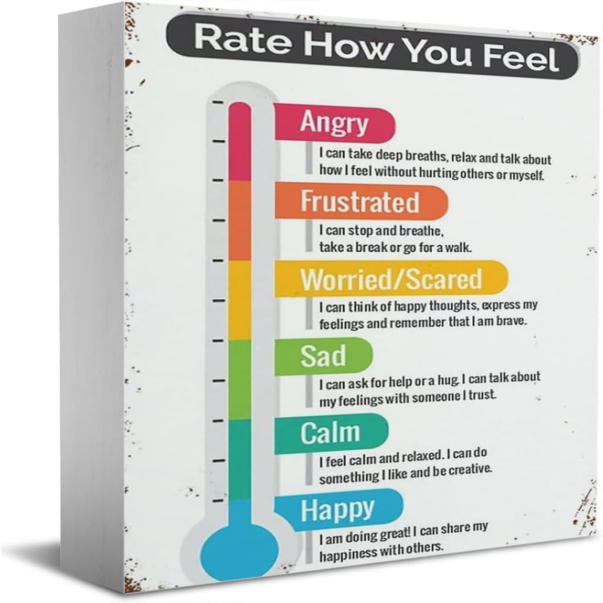 Rate How You Feel Kids Thermometer Feelings Chart For Therapist ...