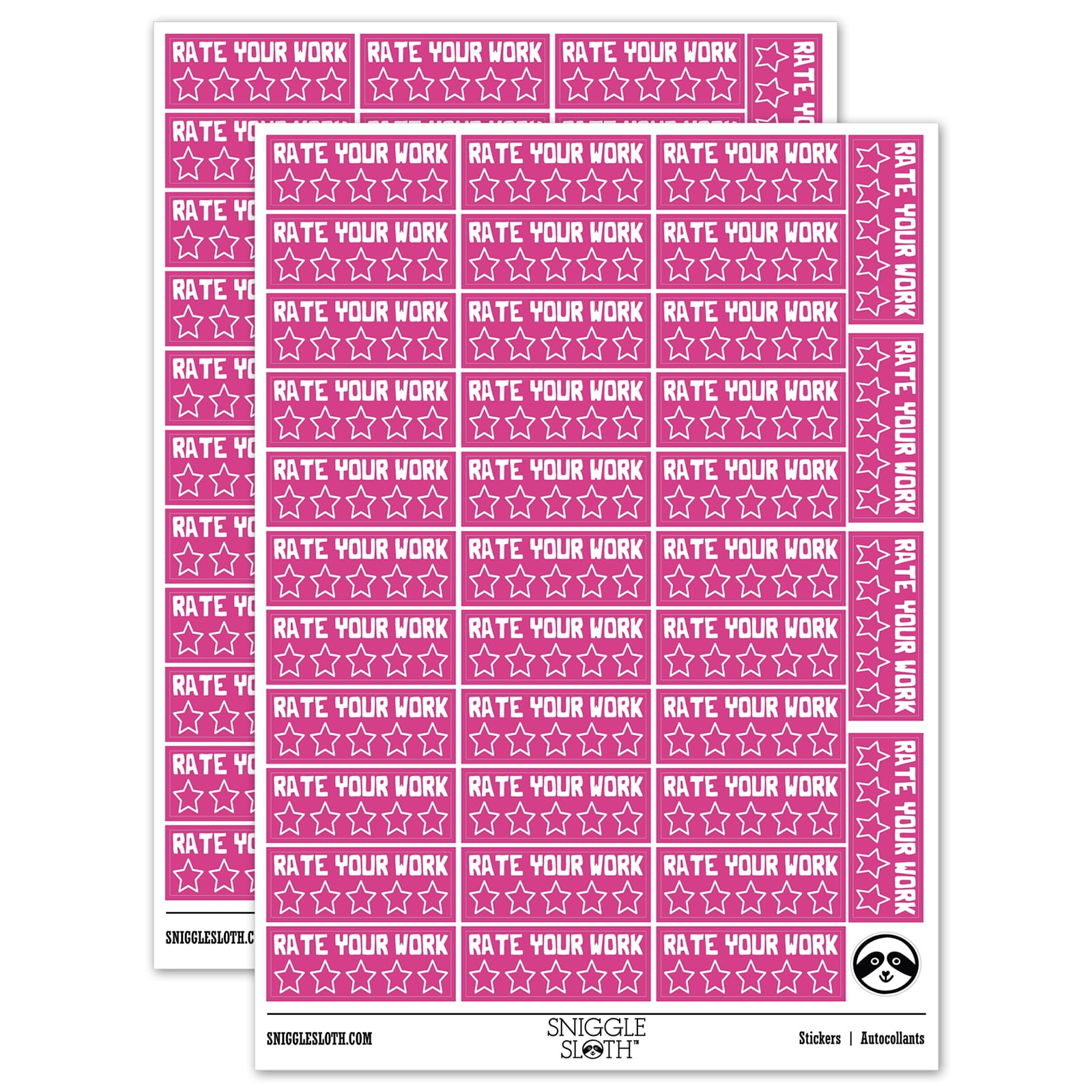 Rate Your Work Blank Stars Teacher Student School Sticker Set - Hot ...