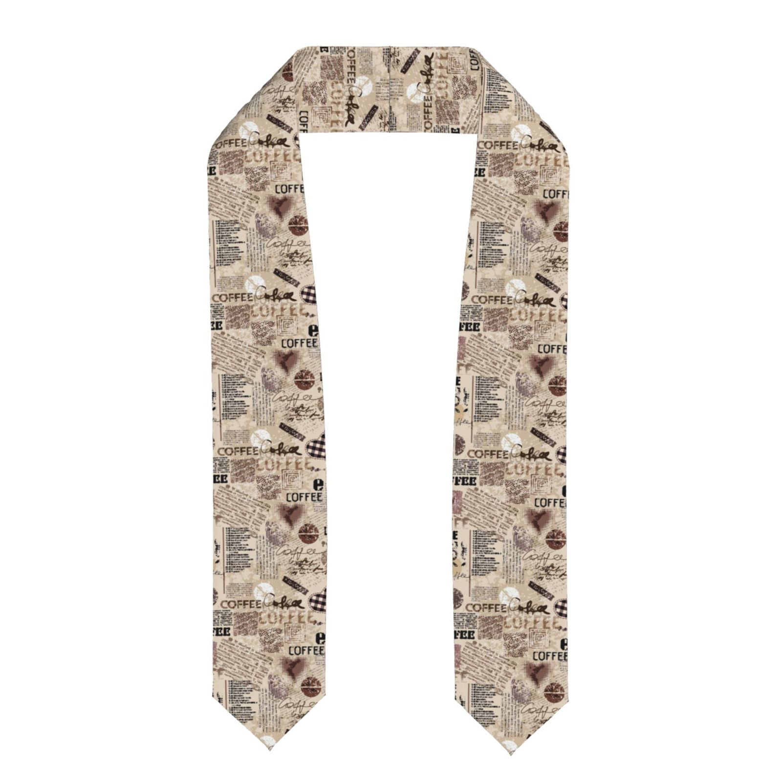 Rateoe Abstract Coffee Pattern With Letters Pattern Graduation Shawl ...
