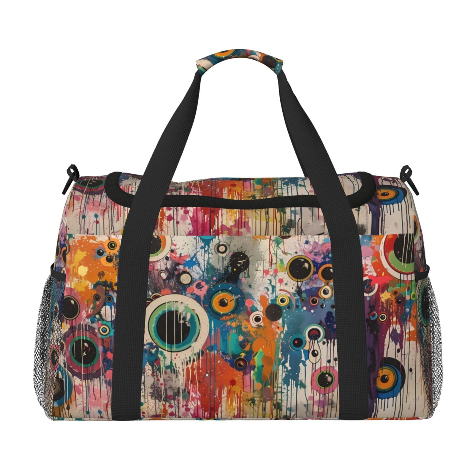 Rateoe Abstract Colorful Dripping Circles Pattern Gym Bag for Women ...