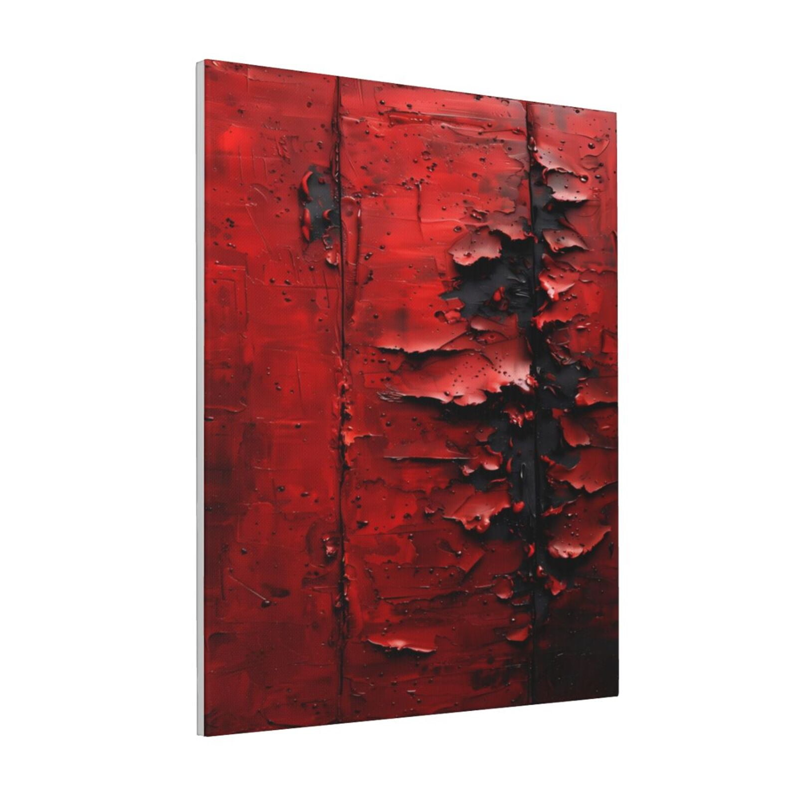 Rateoe Abstract Red Textured Canvas Pattern Decorative Picture – Unique ...