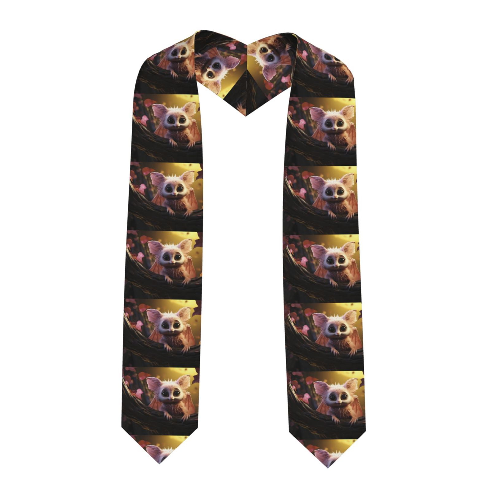 Rateoe Adorable Fluffy Bat Pattern Graduation Shawl Stole – Elegant ...