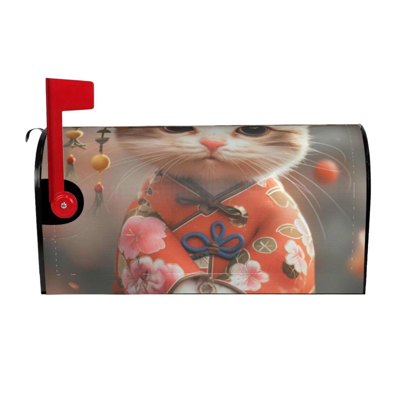 Rateoe Adorable Kitten In Kimono Printed Mailbox Covers - Easy to ...