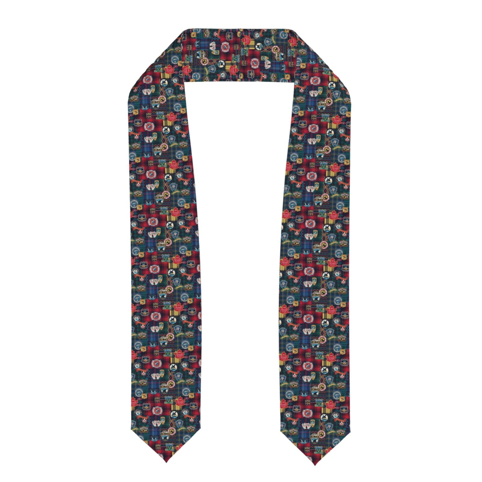 Rateoe Adventure Camping Badge Pattern Graduation Shawl Stole – Elegant ...