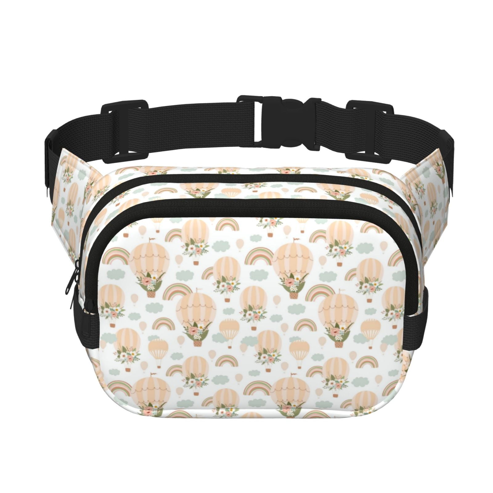 Rateoe Air Balloon and Flower Print Fanny Pack Belt Bag for Women and ...