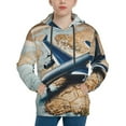 Rateoe Airplane World Map Adventure Pattern Boys Hoodie, Youth Pullover ...