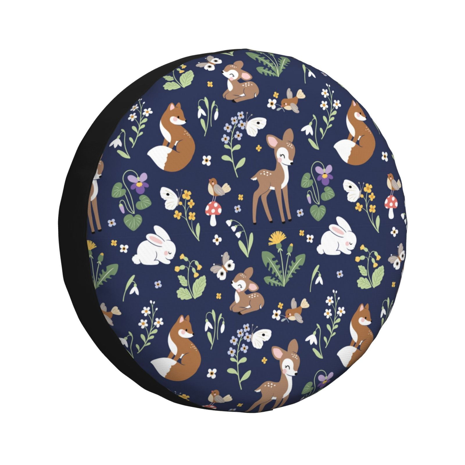 Rateoe Animals And Wildflowers Pattern Tire Cover Wheel Protectors ...