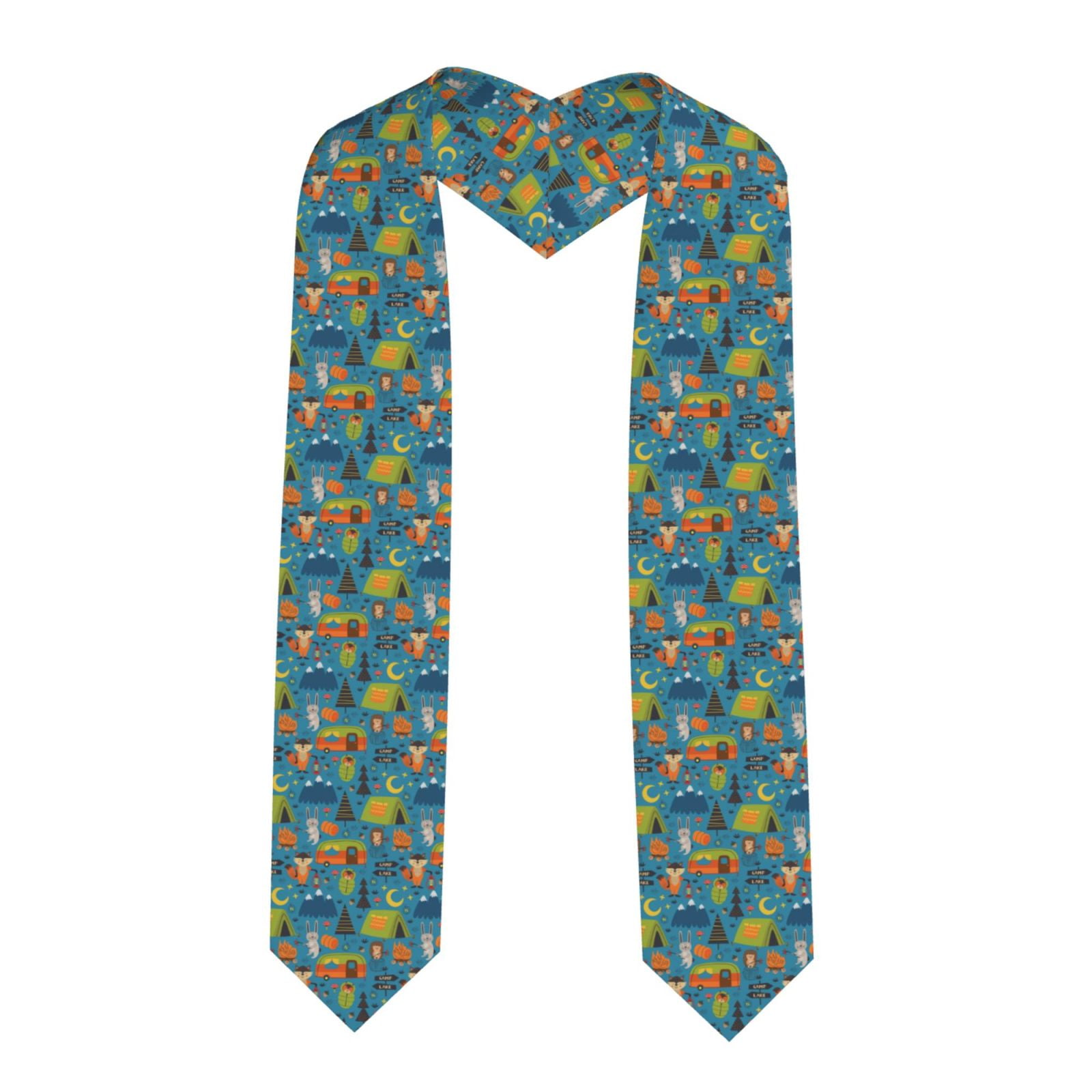 Rateoe Animals In Camping Pattern Graduation Shawl Stole – Elegant ...