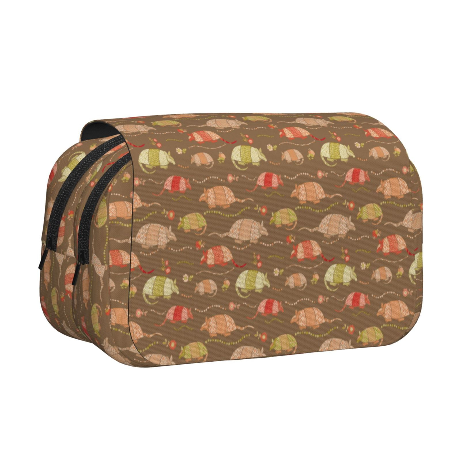 Rateoe Armadillo Floral 1 Pattern Double Clamshell Pen Case, Storage ...