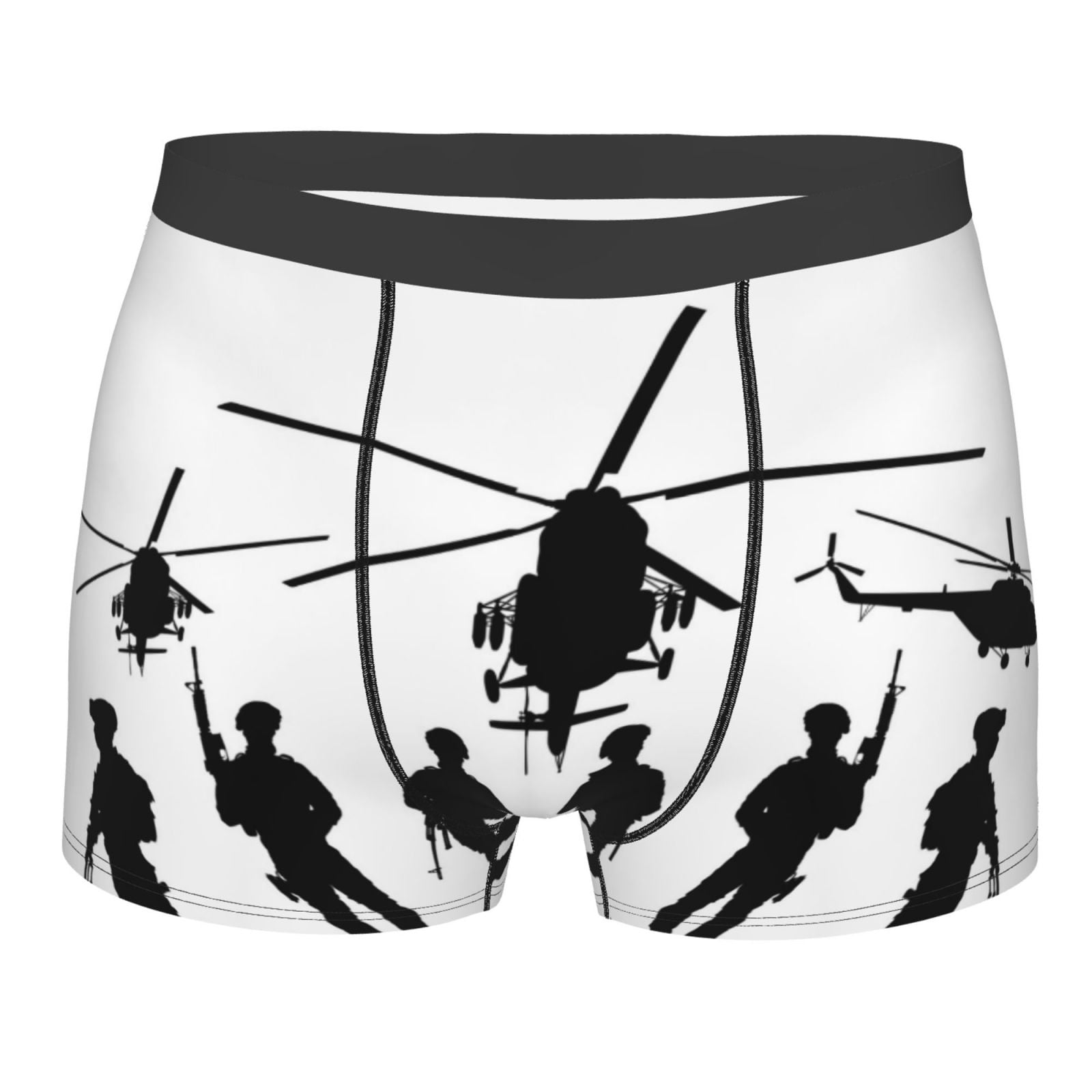 Rateoe Army Soldiers With Sniper Rifle On Duty Mens Boxer Briefs Poly ...