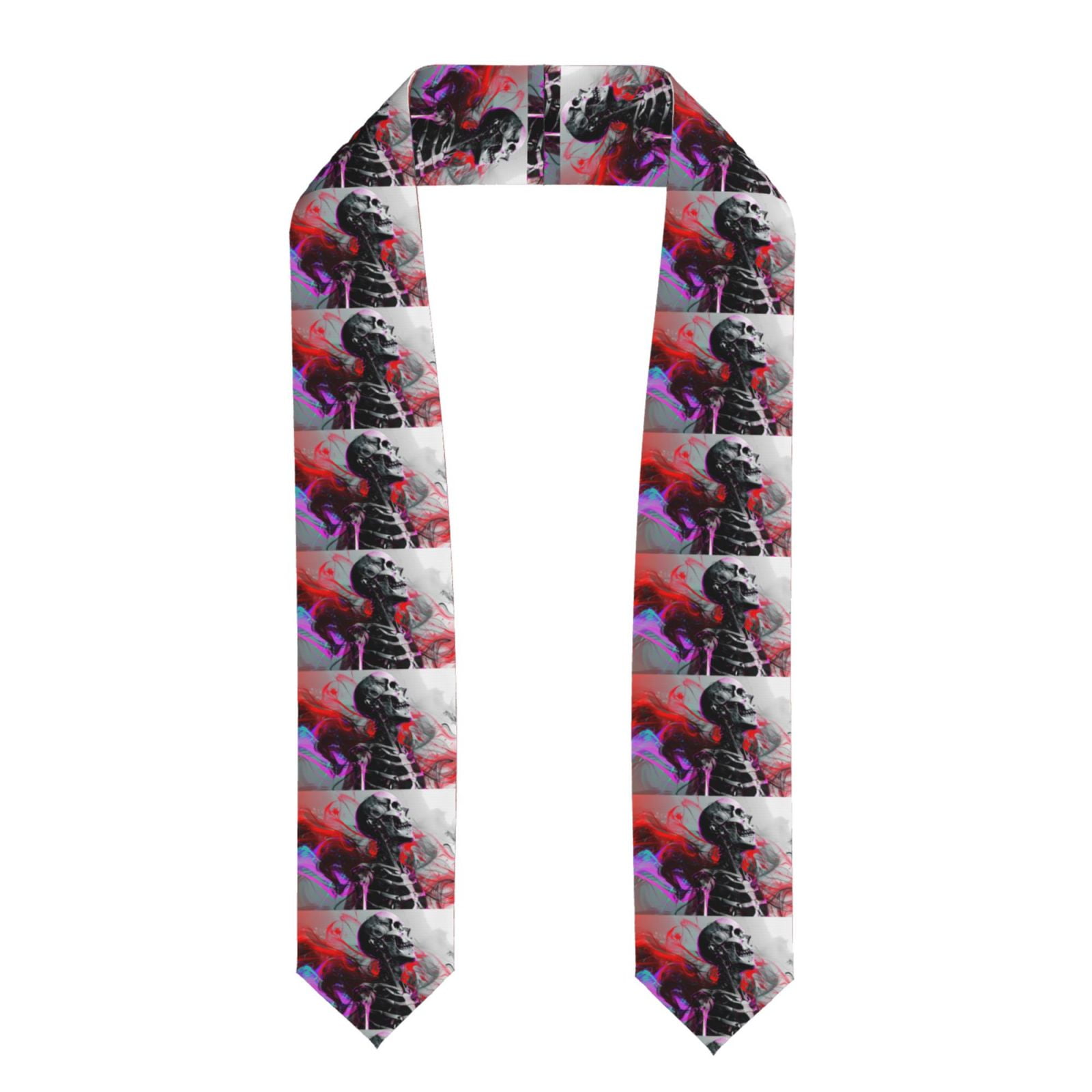 Rateoe Artistic Skull Pattern Graduation Shawl Stole – Elegant Stole ...