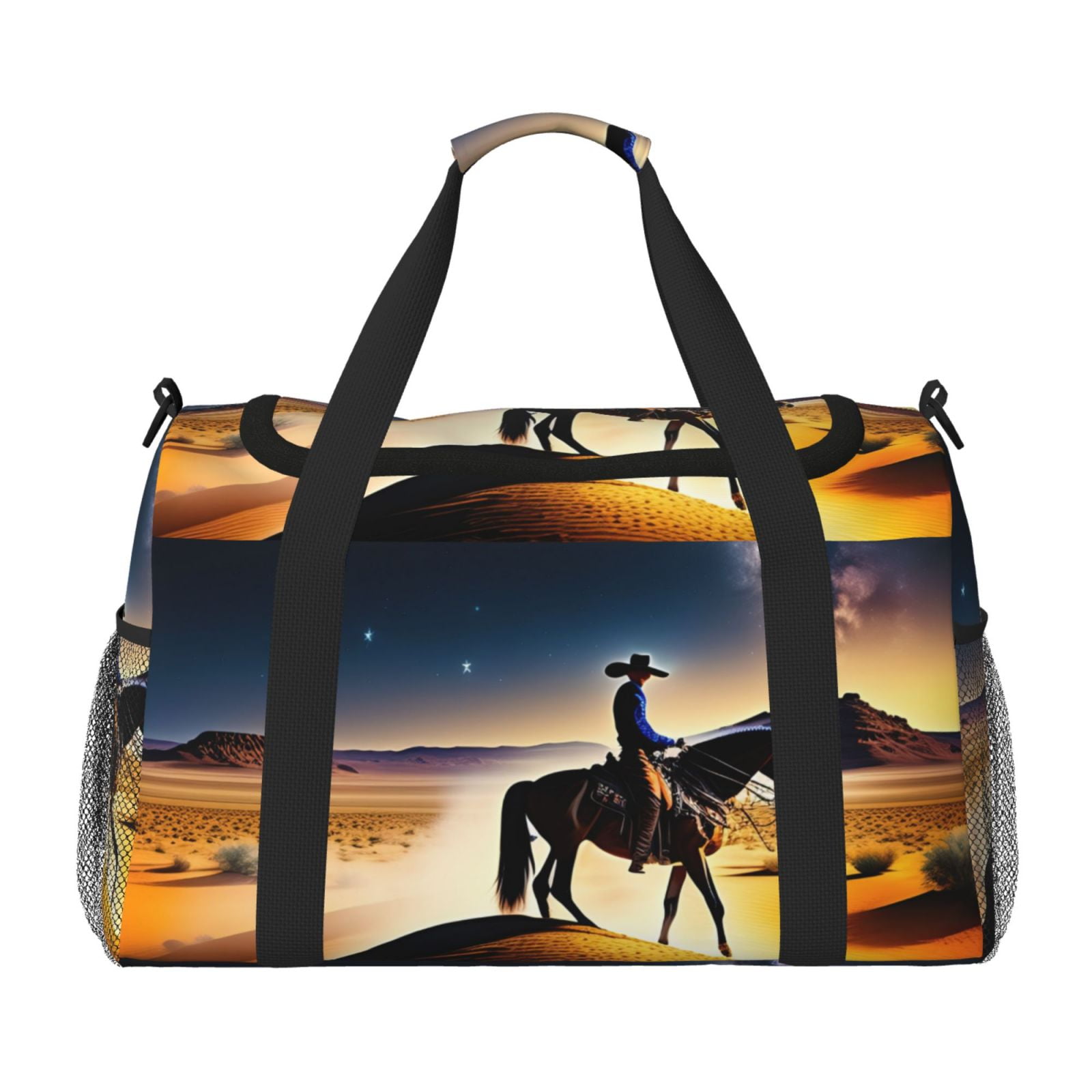 Rateoe Azure Sky Western Desert Cowboy Pattern Gym Bag for Women ...