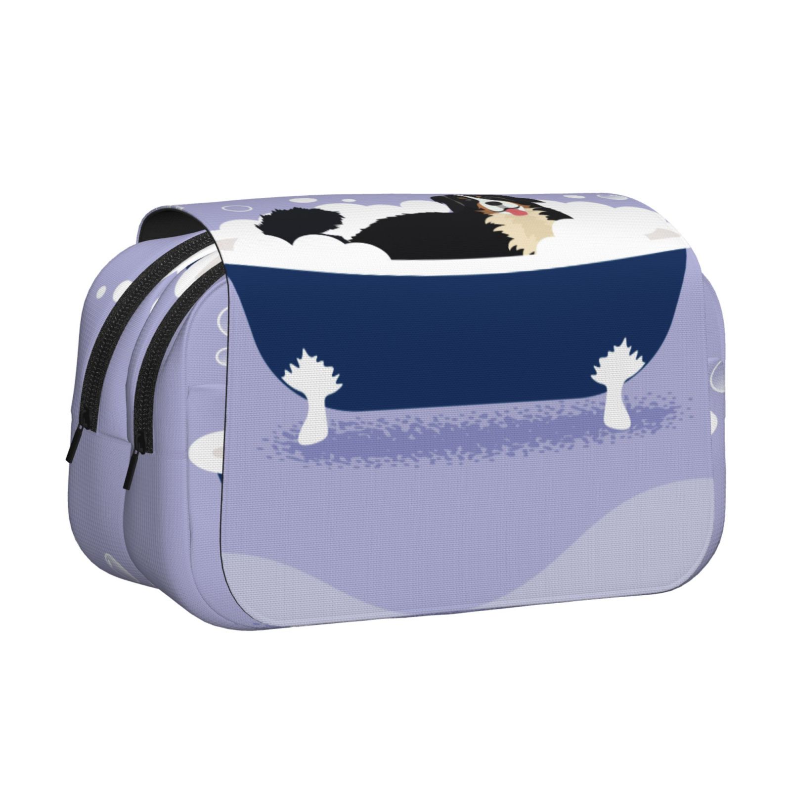 Rateoe Bernese Mountain Dog Sitting Bath Tub Pattern Double Clamshell ...