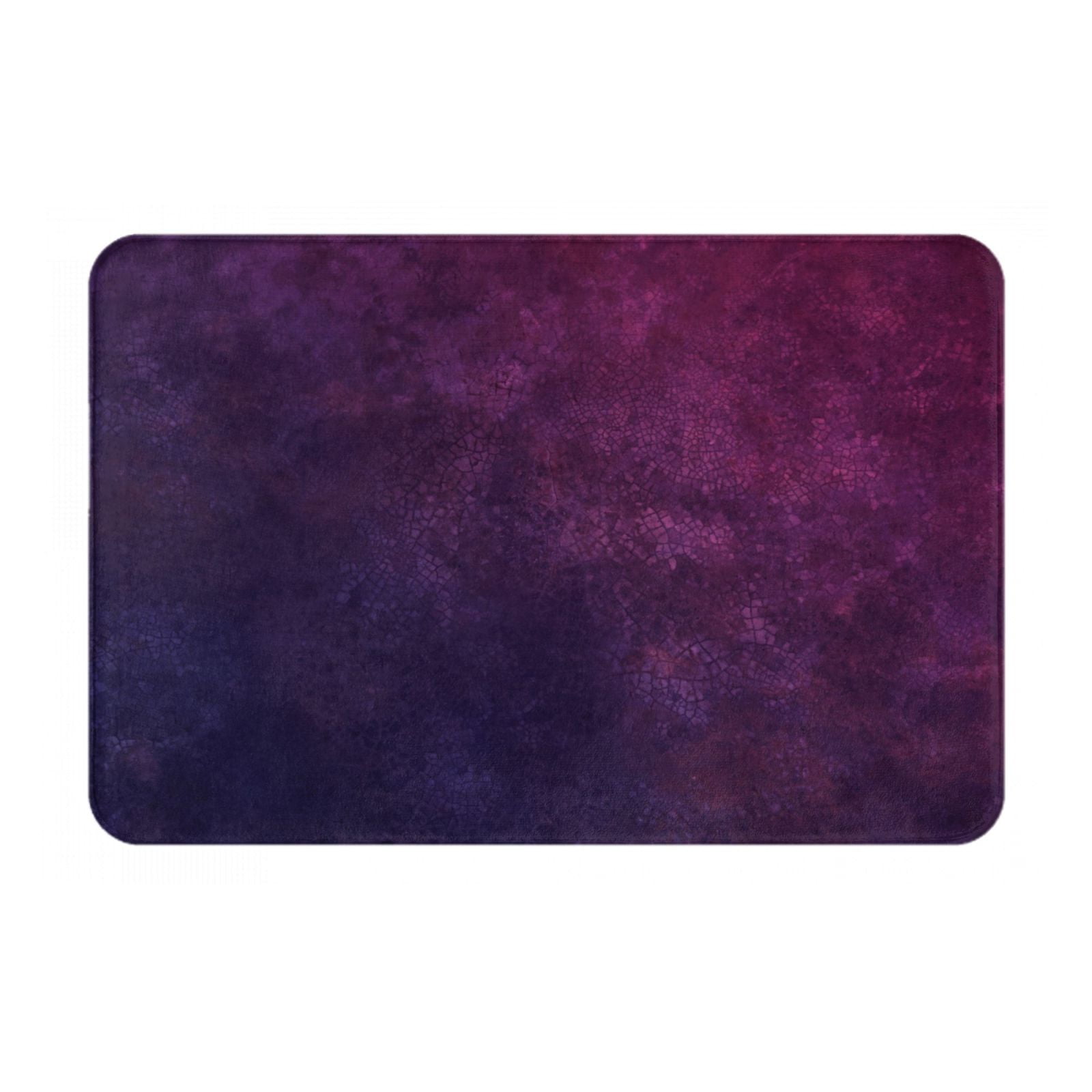 Rateoe Black Dark Blue Purple Pattern Flannel Door Mat Indoor Outdoor ...