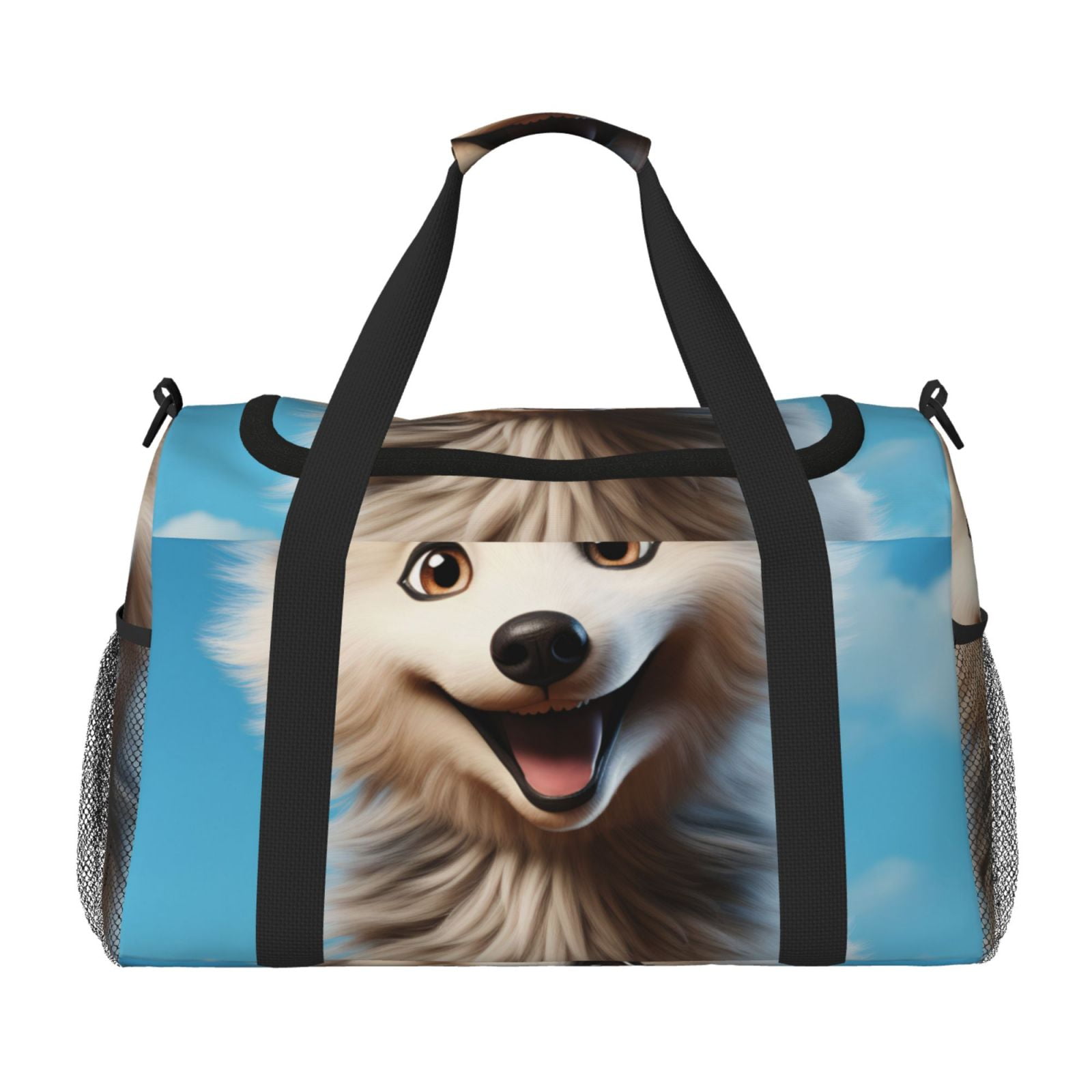 Rateoe Blue Sky Cute Wolf Pattern Gym Bag for Women, Duffle Bag for ...