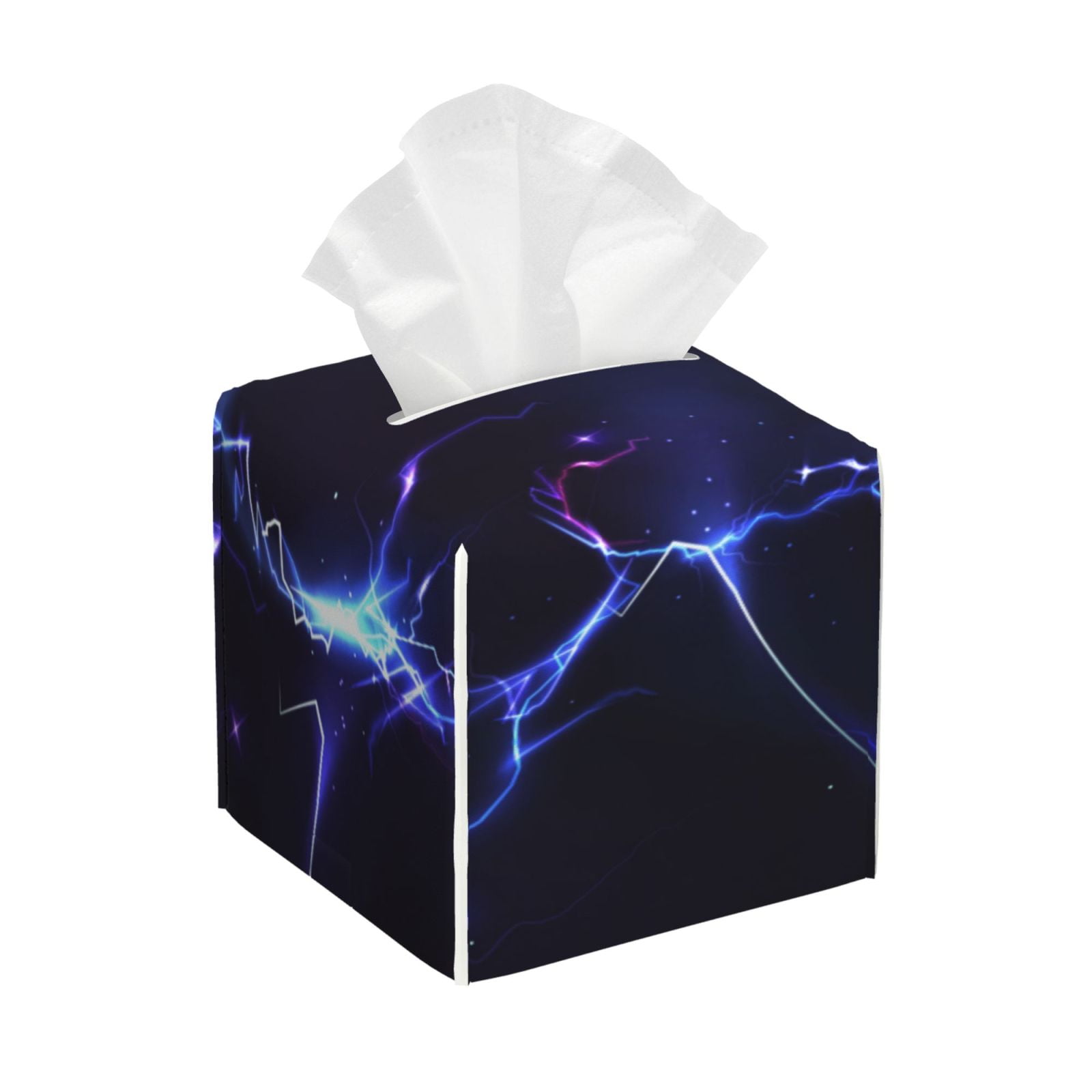 Rateoe Blue thunder bolt light Pattern Tissue Box Cover, Modern Square ...