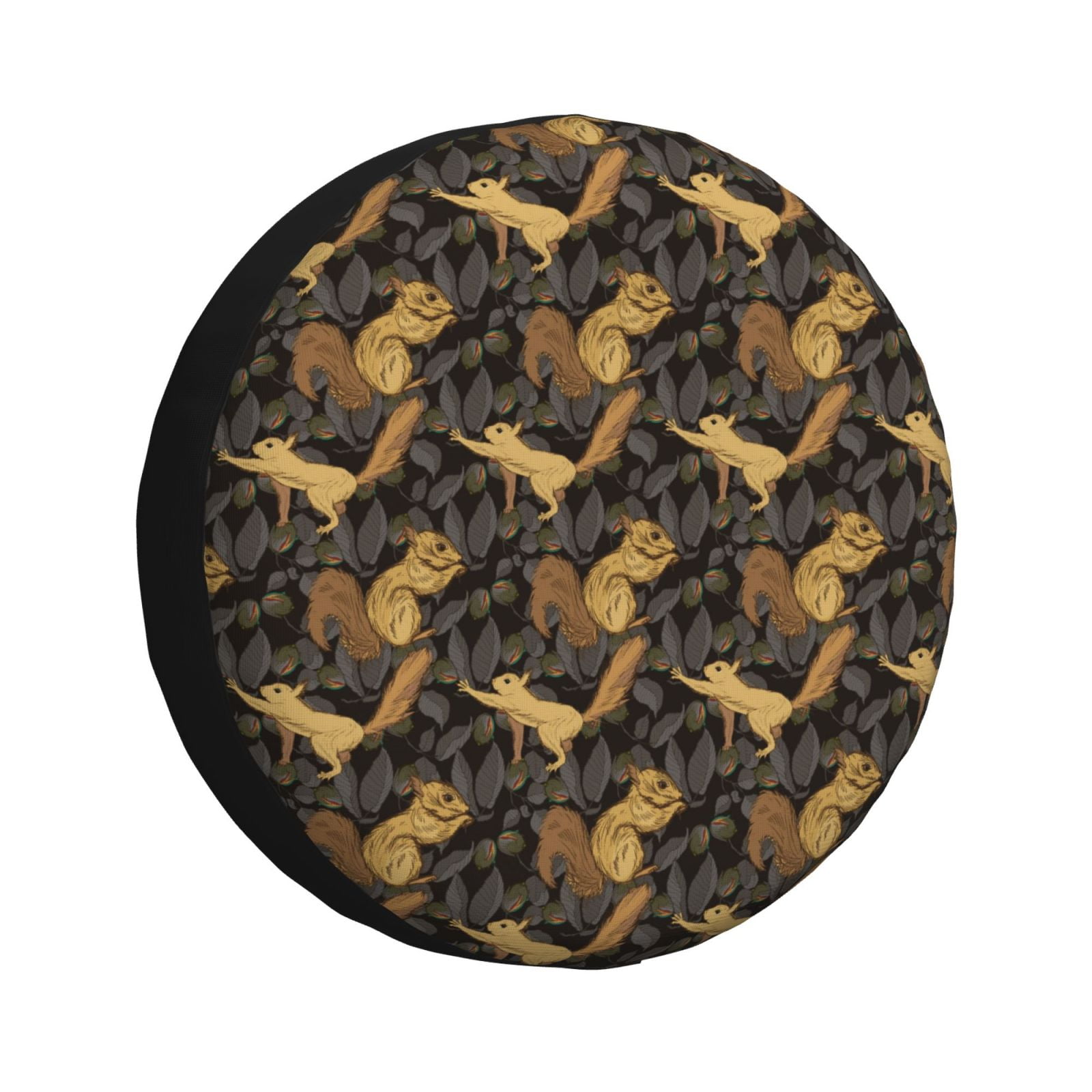 Rateoe Brown Squirrel with Plants Pattern Tire Cover Wheel Protectors ...