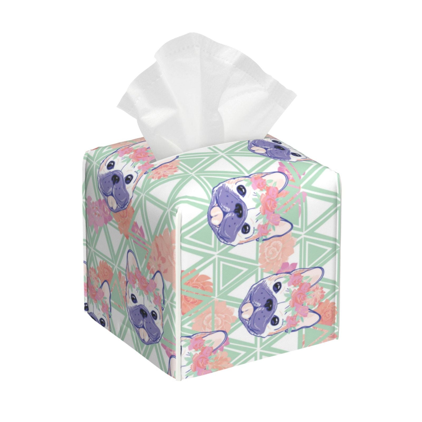 Rateoe Bulldog Pattern Tissue Box Cover, Modern Square Decorative ...
