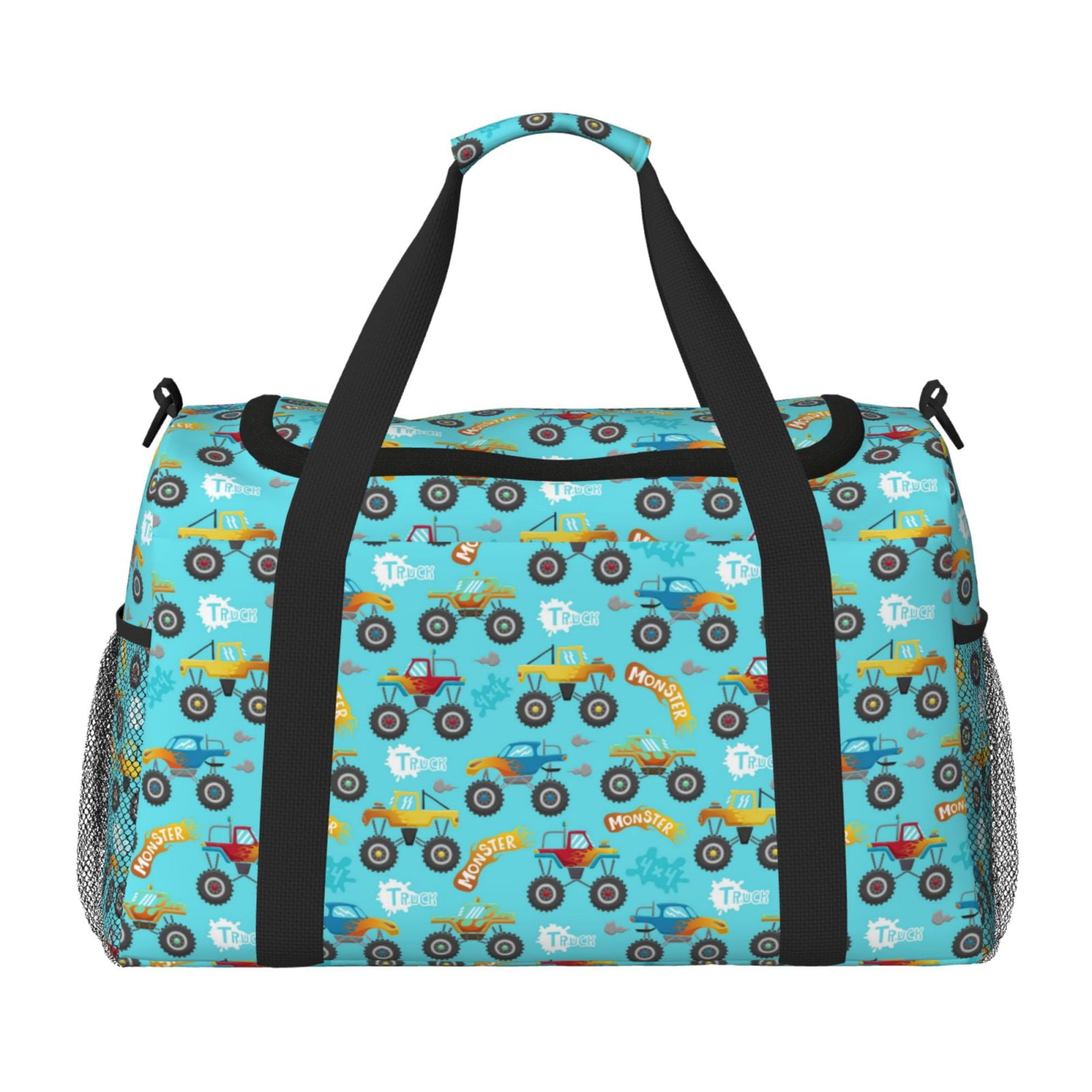 Rateoe Cartoon Monster Truck Pattern Gym Bag for Women, Duffle Bag for ...