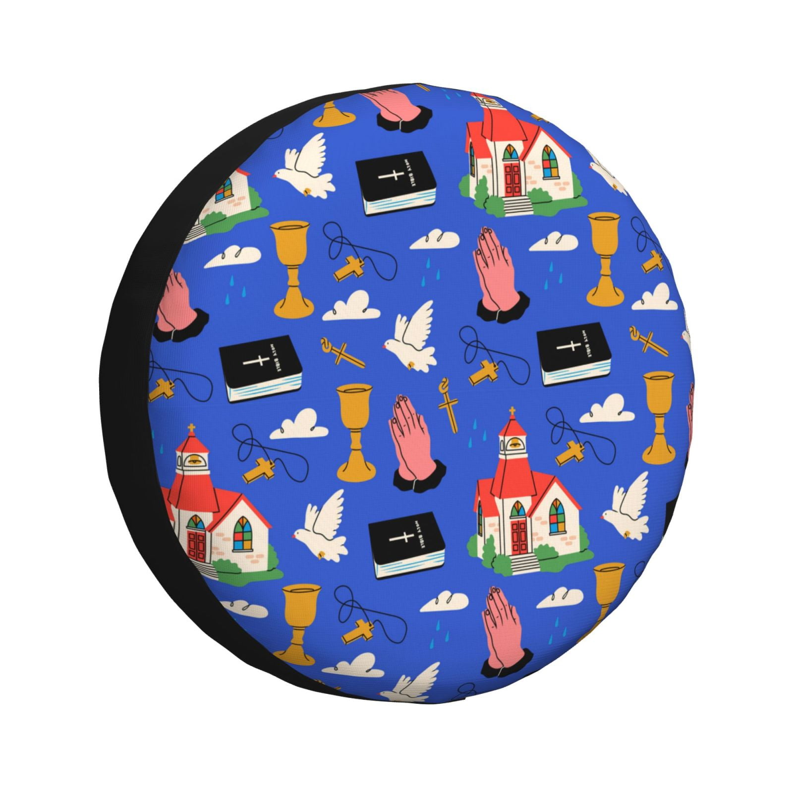 Rateoe Catholic religious Pattern Tire Cover Wheel Protectors ...