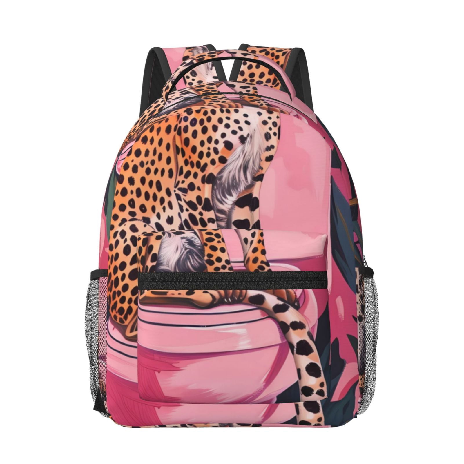 Rateoe Cheetah On Toilet Humor Art Pattern Durable Student Backpack ...