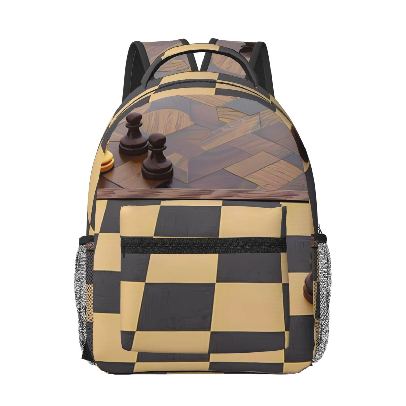 Rateoe Chess Board With Pawns Pattern Durable Student Backpack Laptop ...
