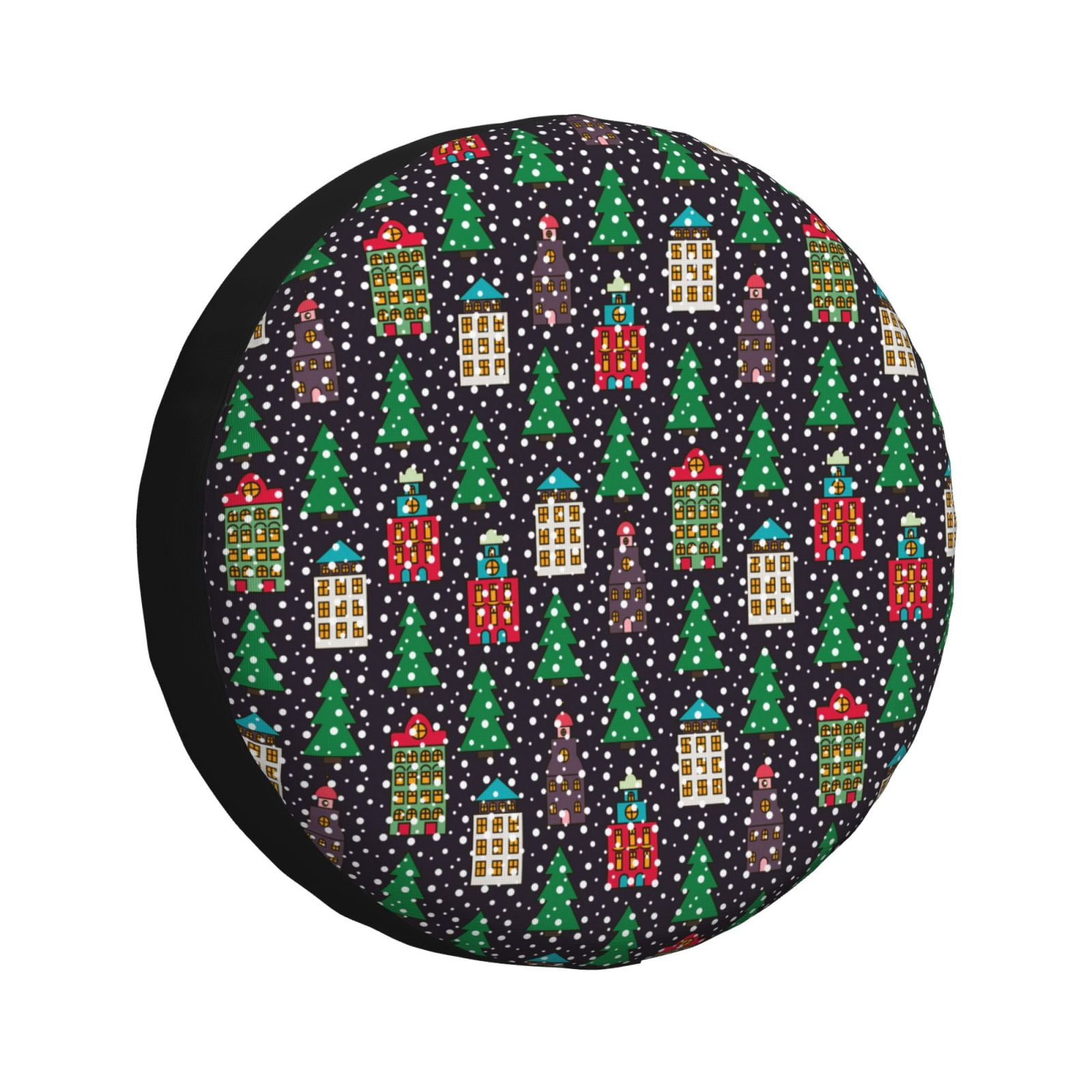 Rateoe Christmas Trees And Houses Pattern Tire Cover Wheel Protectors ...