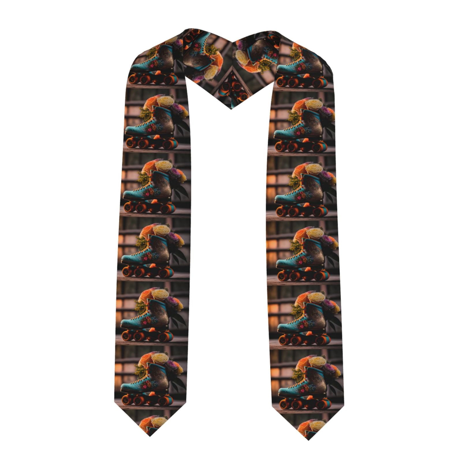 Rateoe Classic Floral Blue Skate Shoes Pattern Graduation Shawl Stole ...
