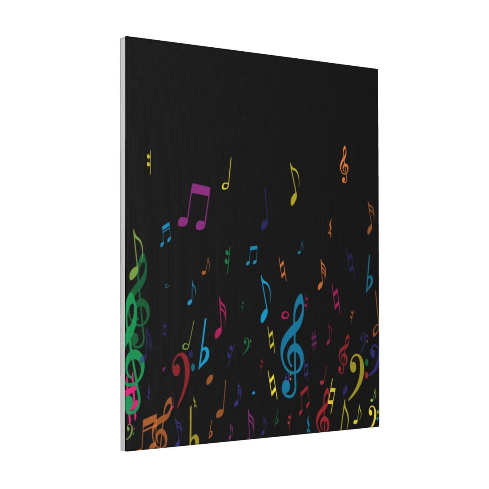Rateoe Color Musical Notes Pattern Decorative Picture – Unique Modern ...