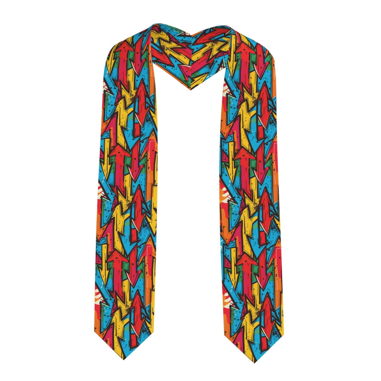 Rateoe Colorful Arrow Graffiti Pattern Pattern Graduation Shawl Stole ...