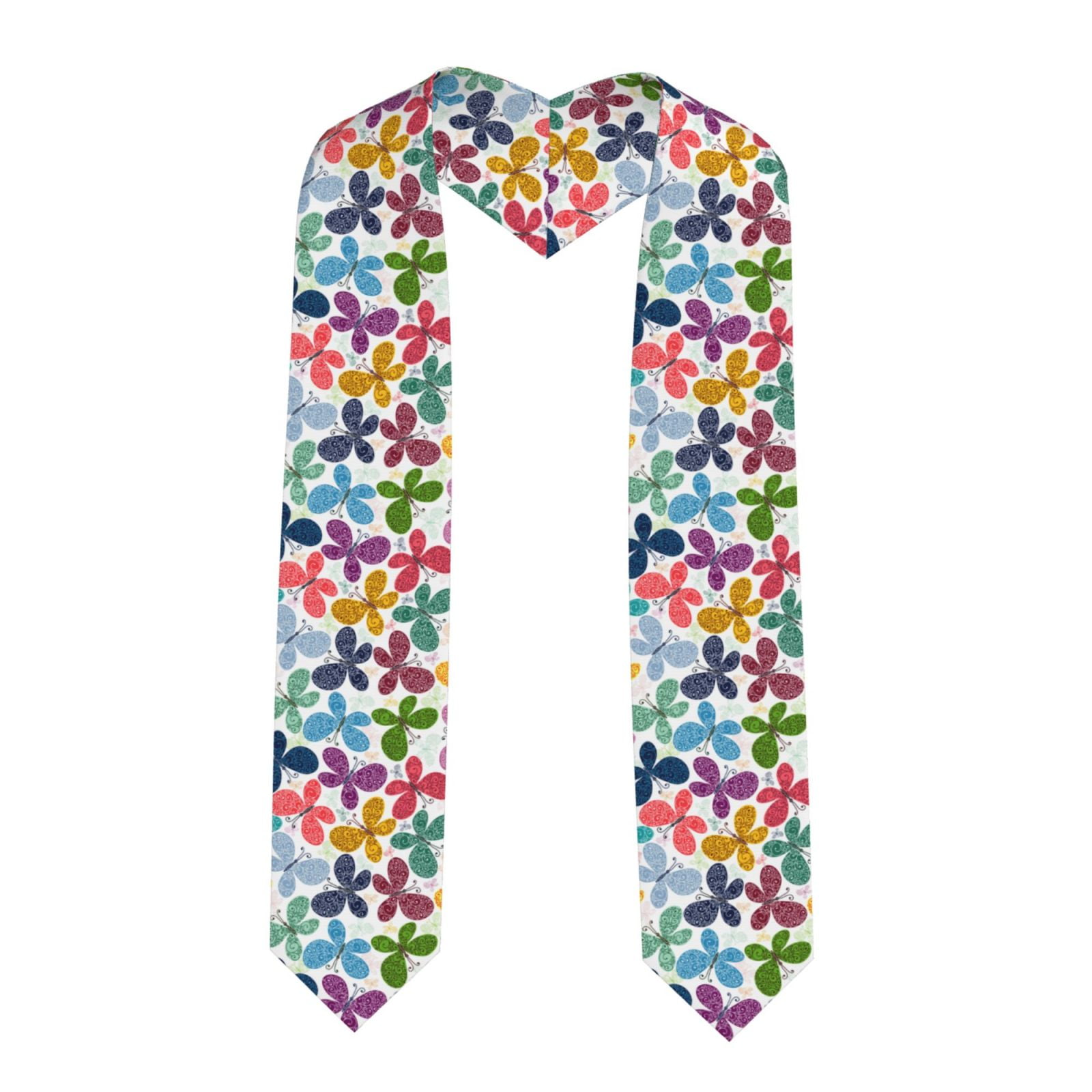 Rateoe Colorful Butterflies Pattern Graduation Shawl Stole – Elegant ...