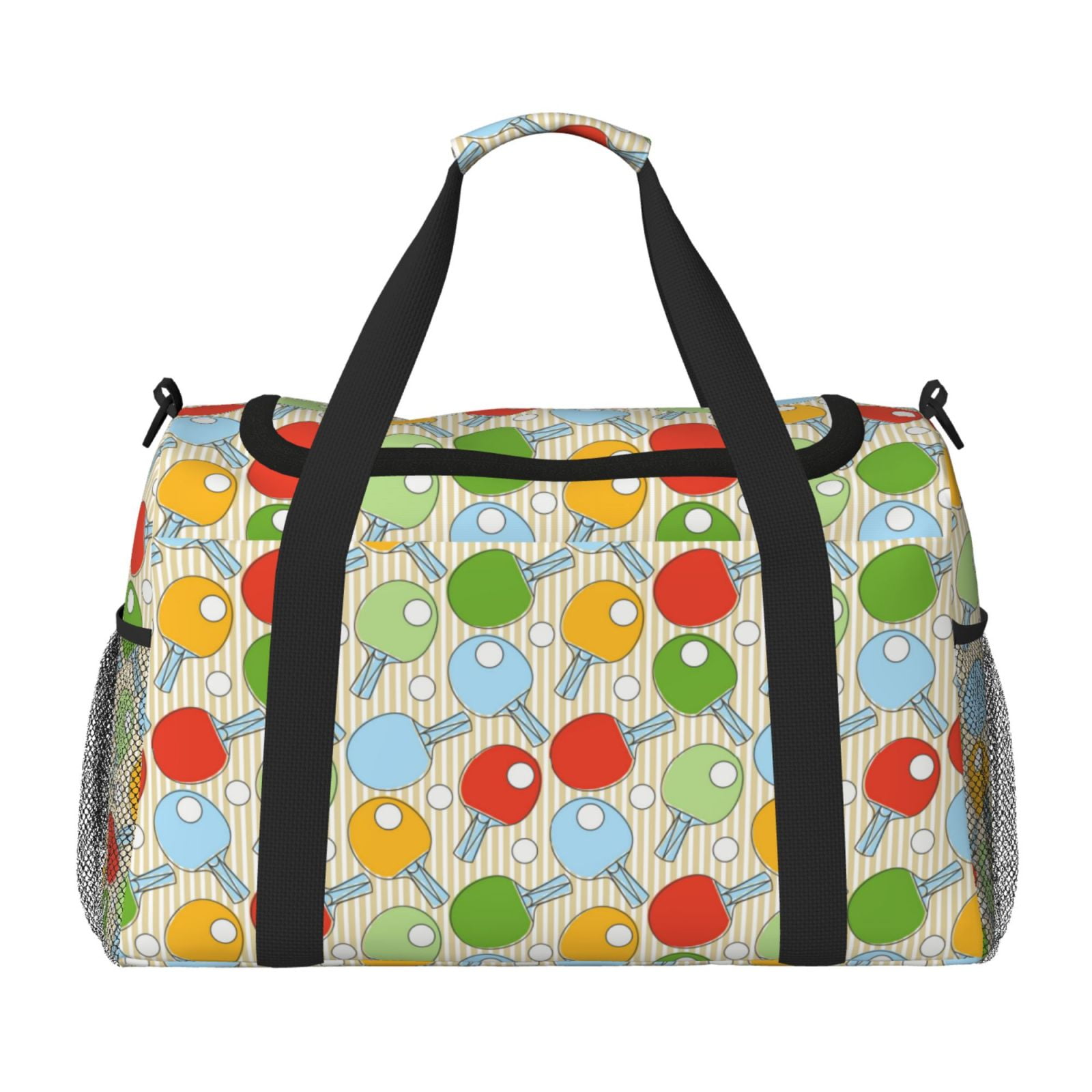 Rateoe Colorful Ping Pong Rackets1 Pattern Gym Bag for Women, Duffle ...