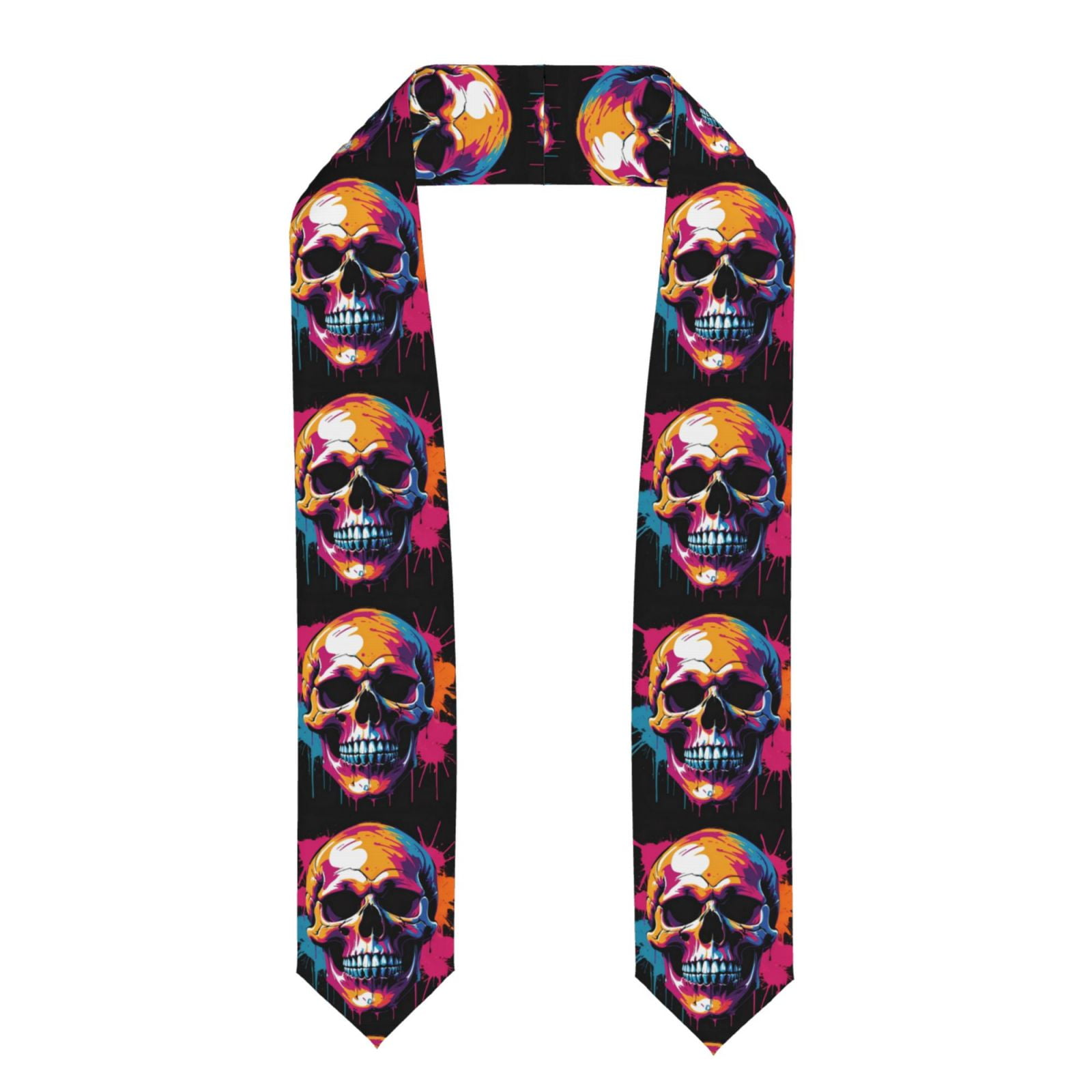 Rateoe Colorful Skull Pattern Graduation Shawl Stole – Elegant Stole ...