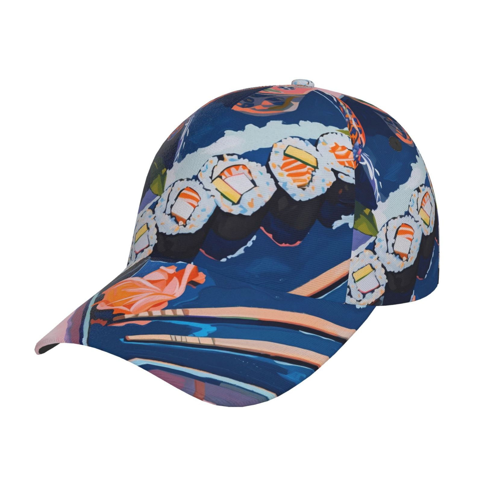 Rateoe Colorful Sushi Food Art Pattern Men’s Baseball Cap – Adjustable ...