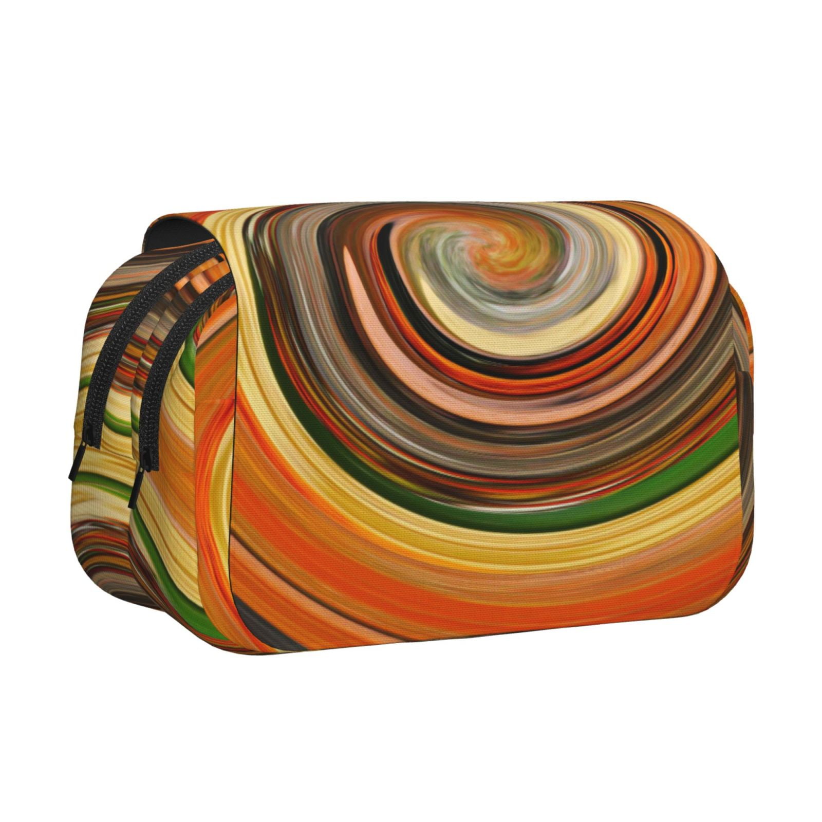 Rateoe Colorful Swirl Pattern Double Clamshell Pen Case, Storage ...