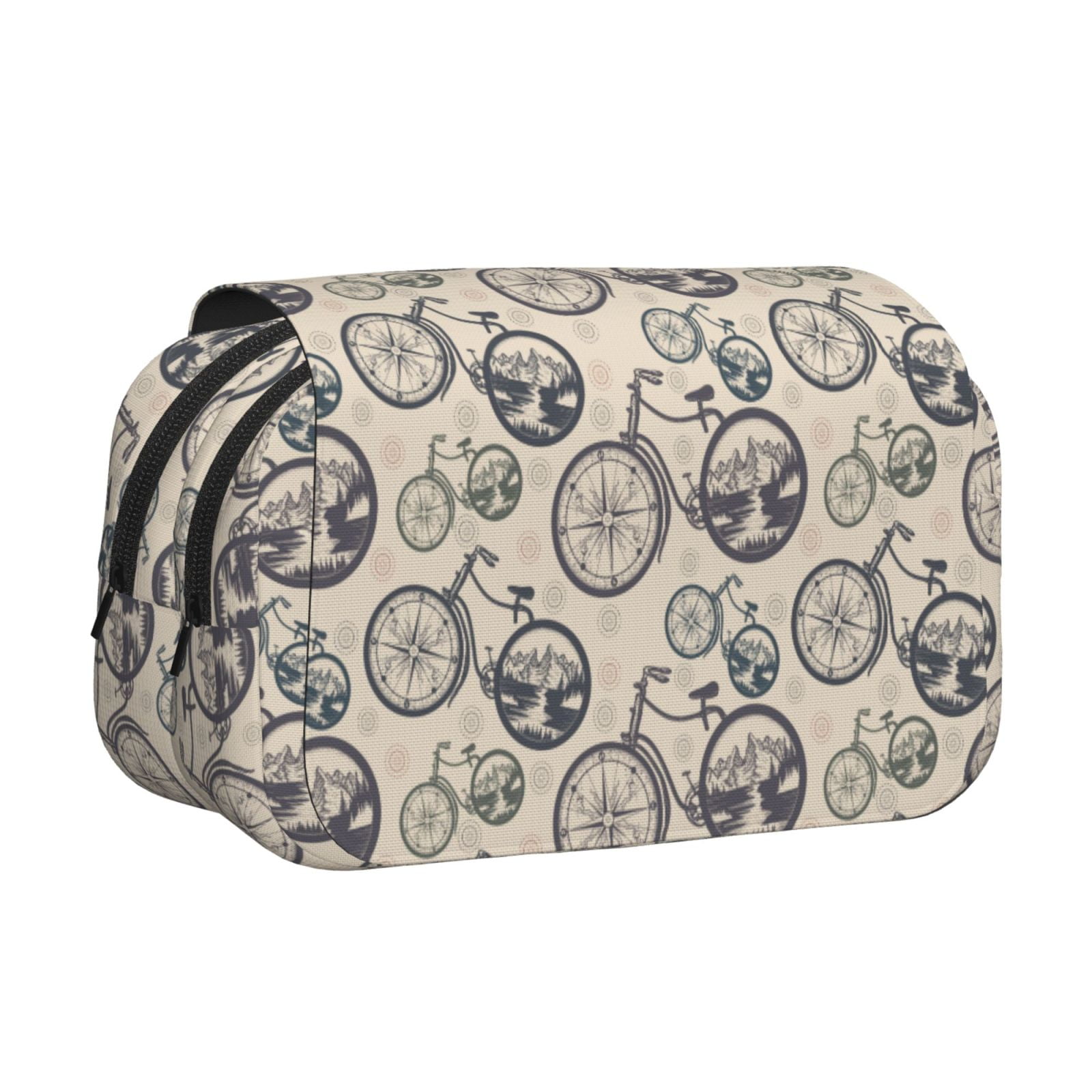 Rateoe Compass And Mountains In Bicycle Wheels Pattern Double Clamshell ...