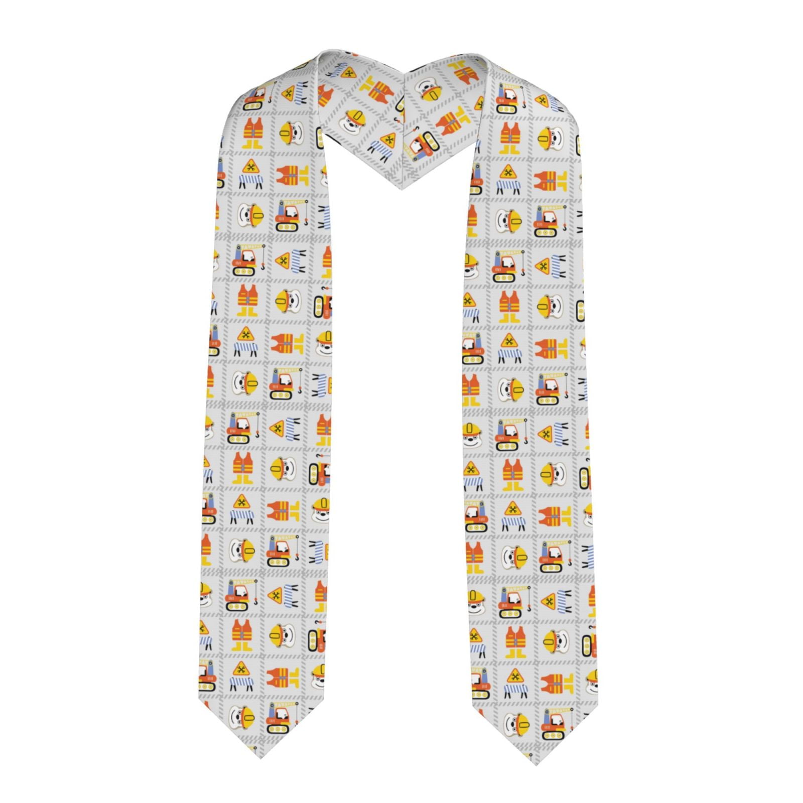 Rateoe Construction Equipments Worker Pattern Graduation Shawl Stole ...