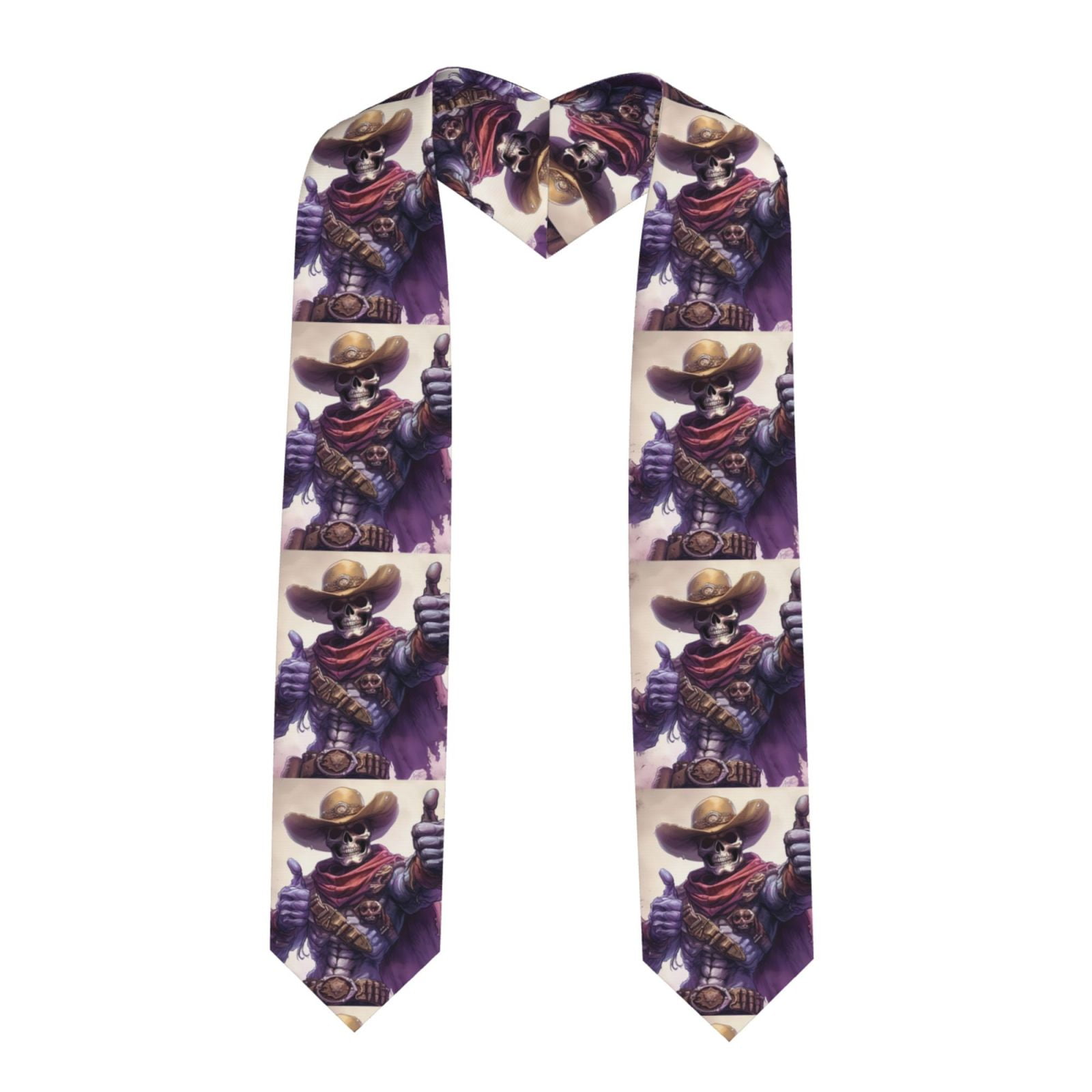 Rateoe Cool Skull Cowboy Pattern Graduation Shawl Stole – Elegant Stole ...