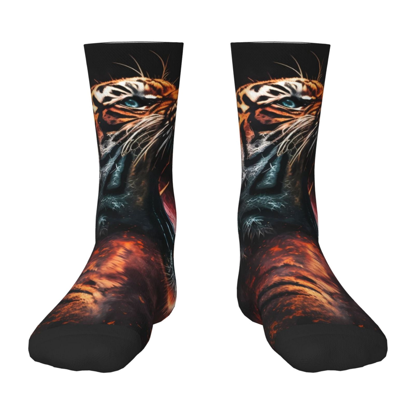 Rateoe Cool Tiger Pattern Children's Socks, Socks Gifts ,kids Crew Soft ...