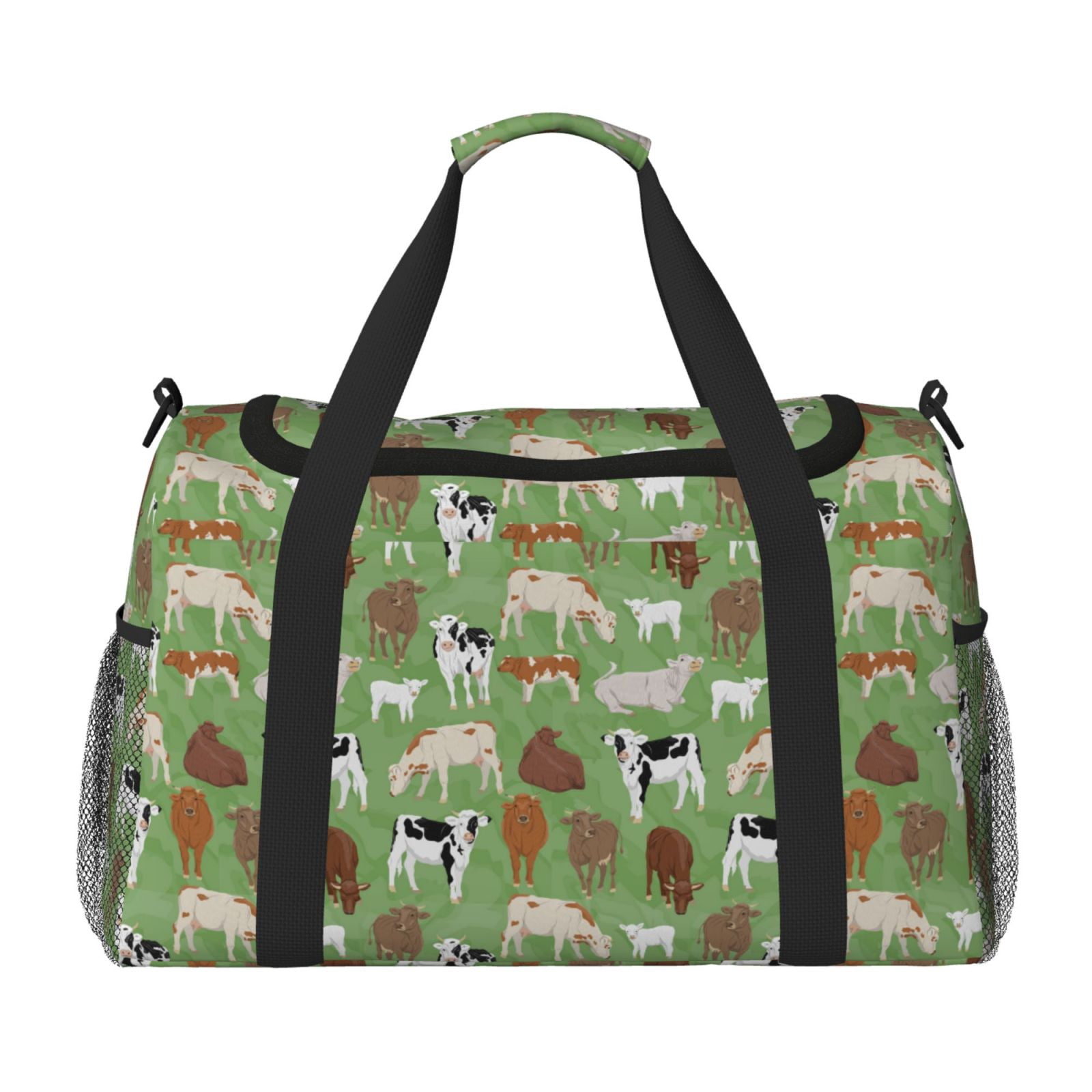 Rateoe Cows And Calves Pattern Gym Bag for Women, Duffle Bag for Travel ...