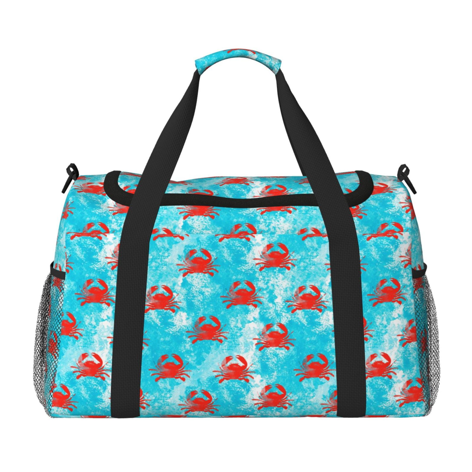 Rateoe Crab Swims In The Ocean Pattern Gym Bag for Women, Duffle Bag ...