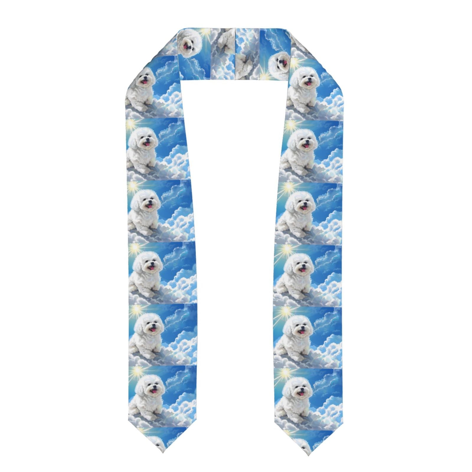 Rateoe Cute Cloud Bichon Frise Pattern Graduation Shawl Stole – Elegant ...