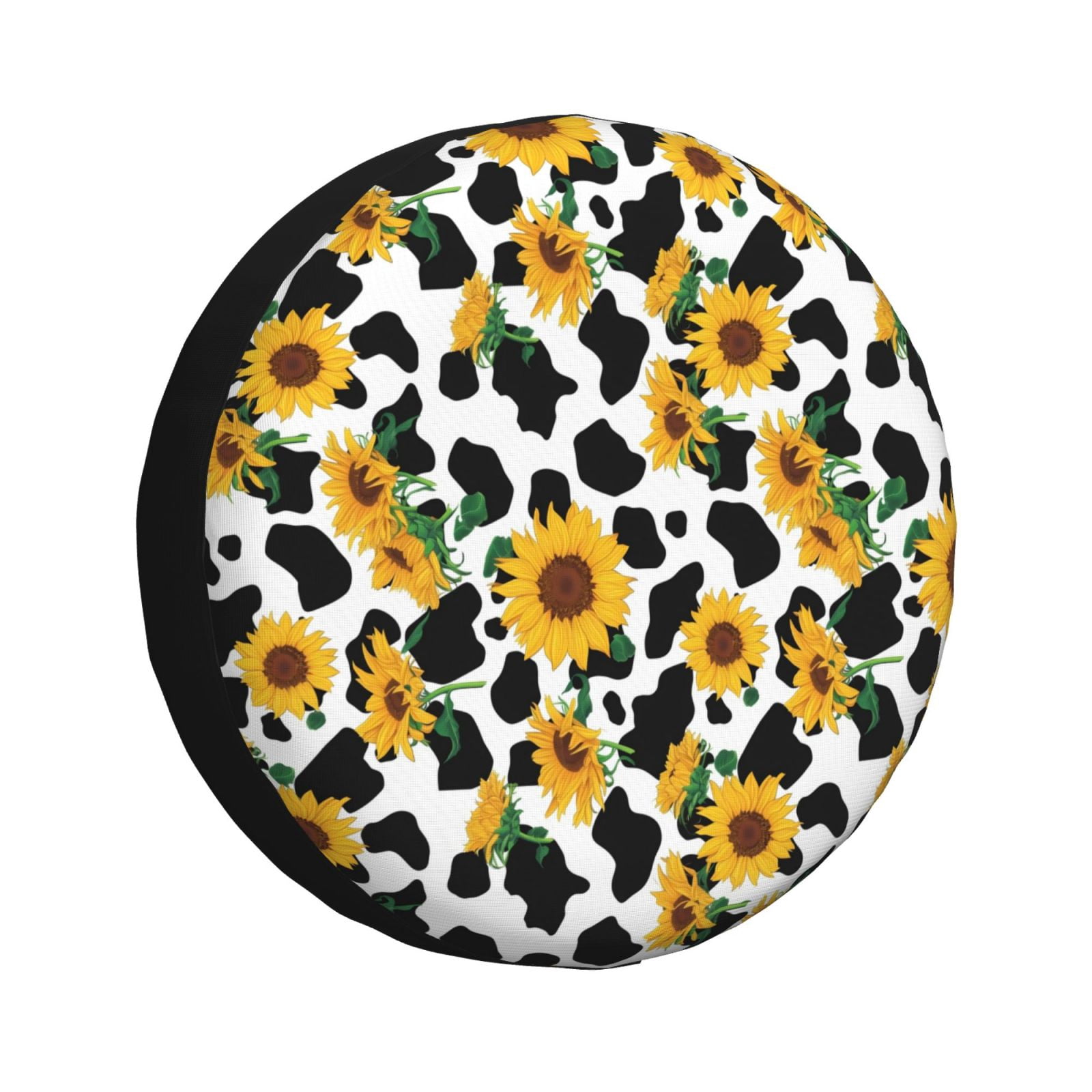 Rateoe Cute Cow Print Sunflower A Pattern Tire Cover Wheel Protectors ...