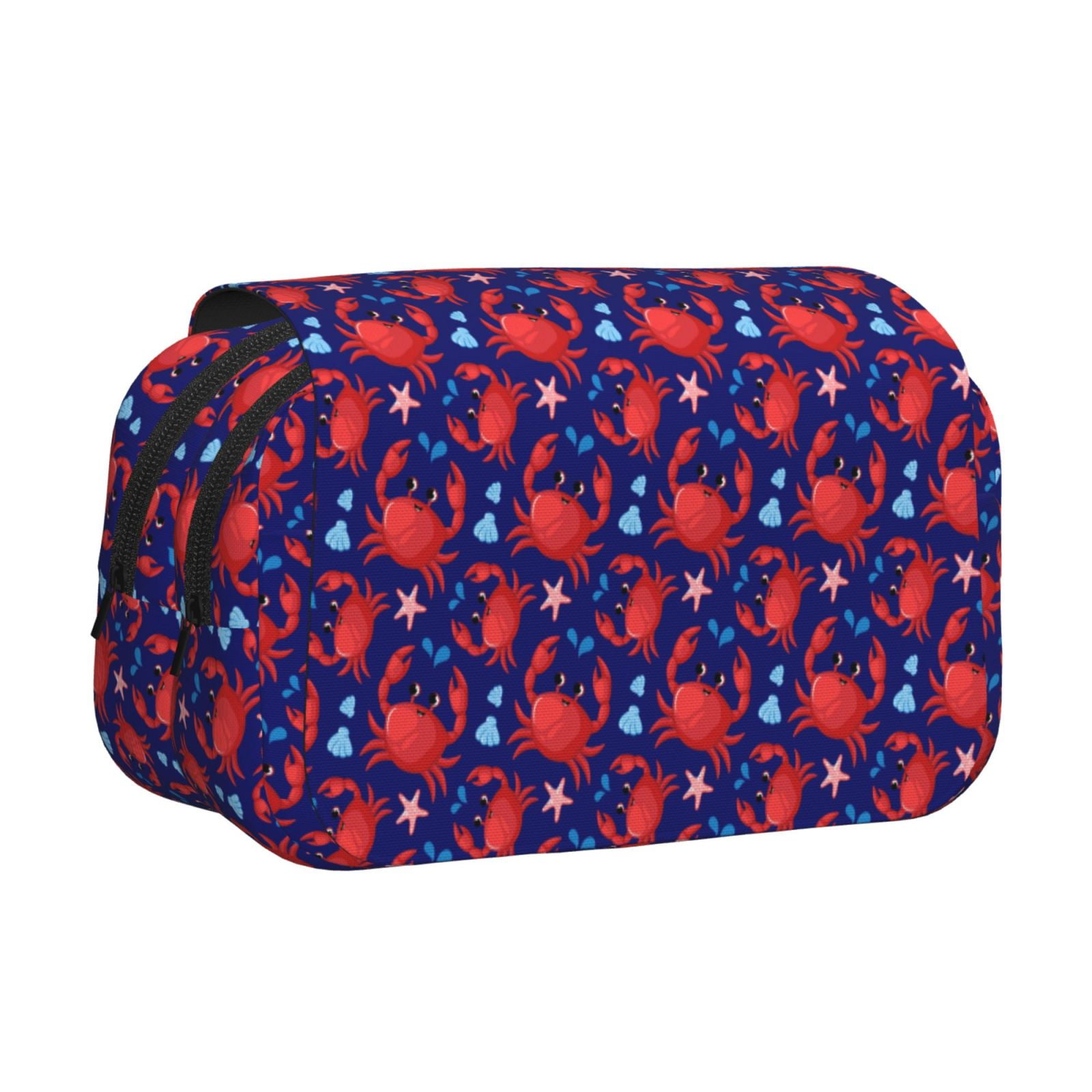 Rateoe Cute Crabs Pattern Double Clamshell Pen Case, Storage Organizer ...